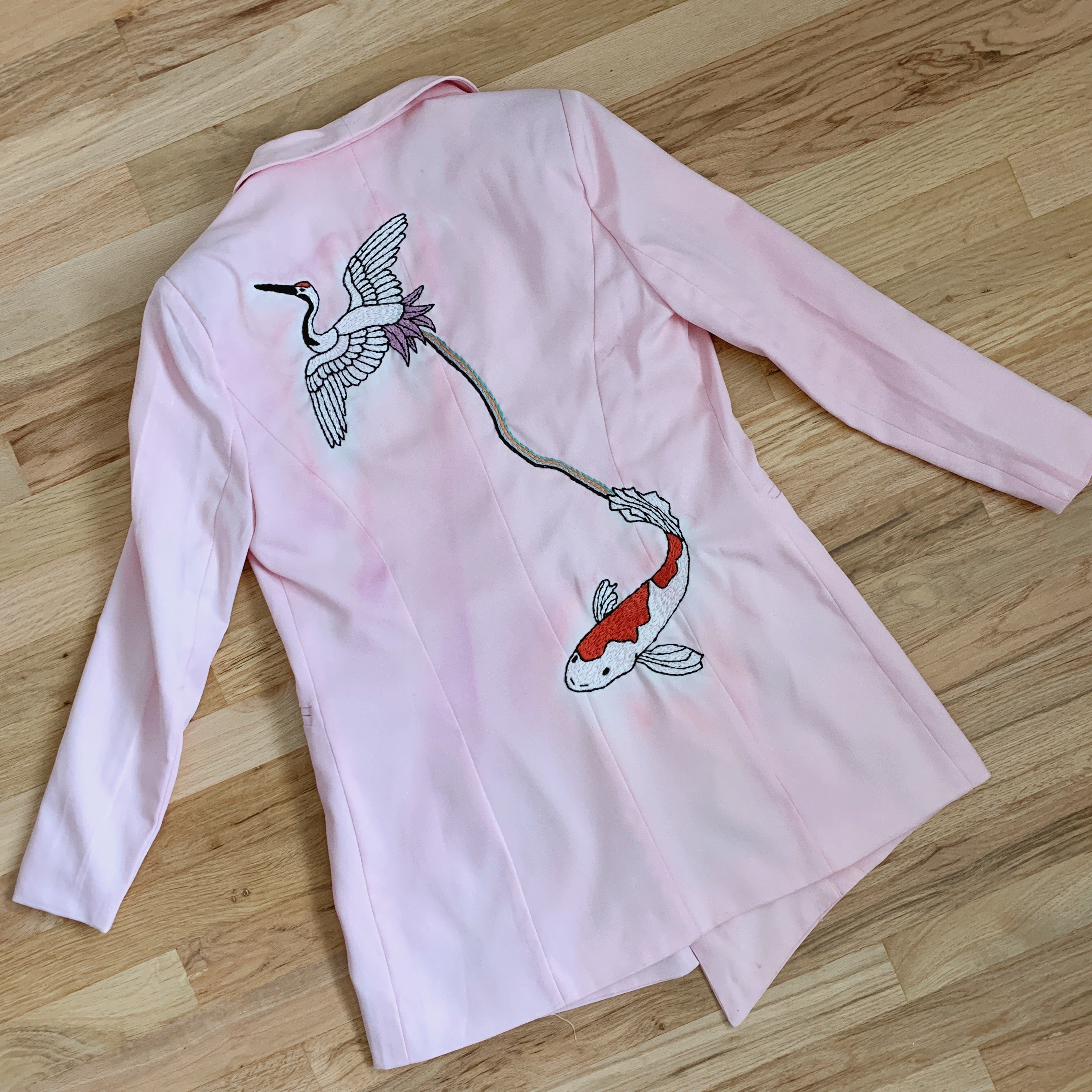 Crane & Koi - Embroidered Clothing Pattern – Thread Honey