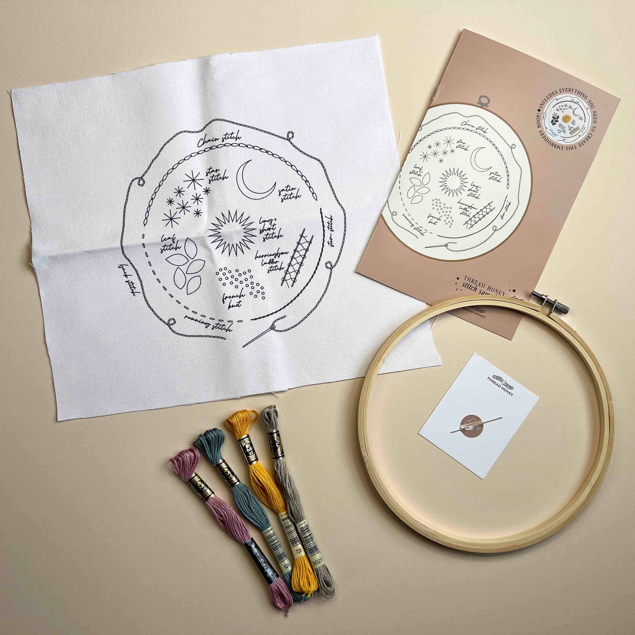 Embroidery Stitch Sampler Kit – Thread Honey